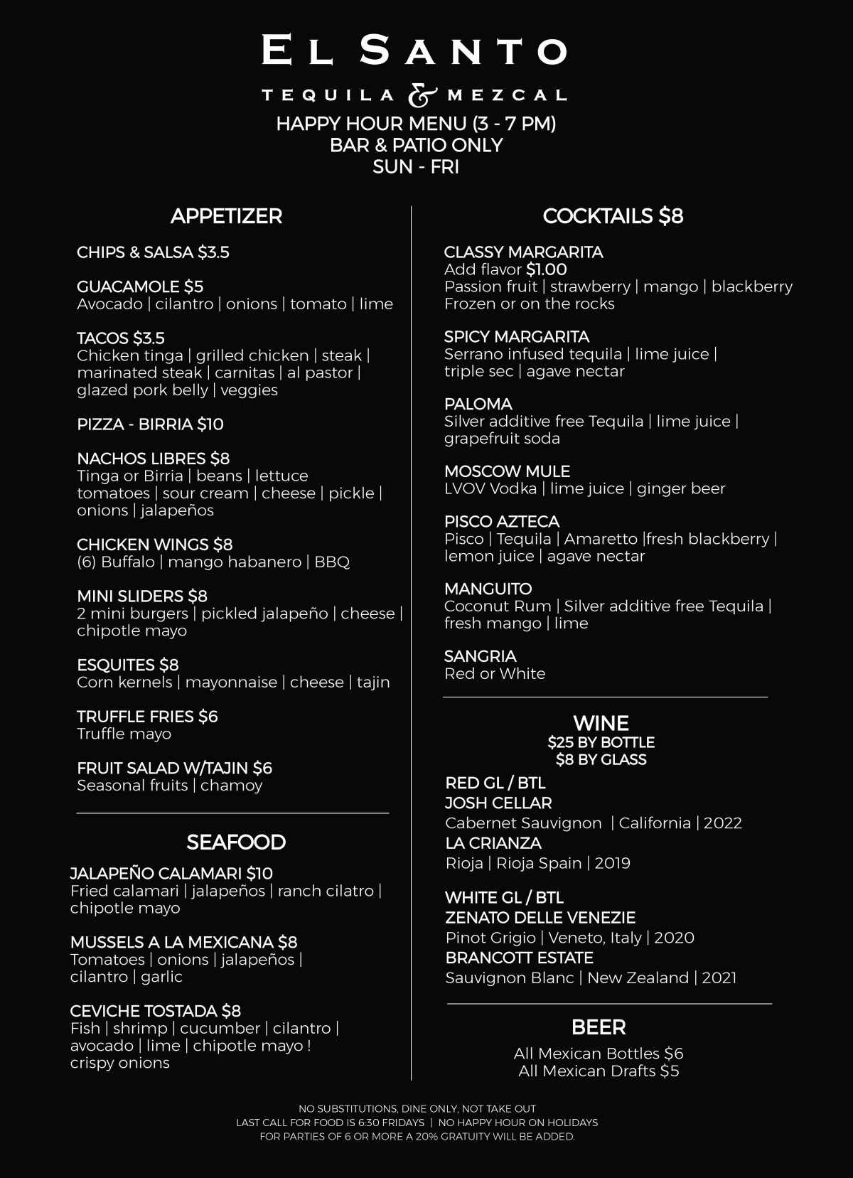 El Santo - El Santo West Hartford | Upscale Mexico City Inspired Cusine ...